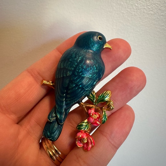 Joan Rivers | Jewelry | Joan Rivers Blue Bird Hand Painted Flights Of ...